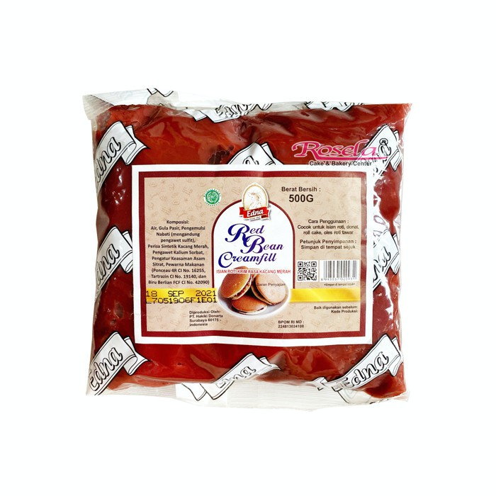 Jual Edna Creamfill 500 gram / Selai Roti Rasa Vanila Durian Strawberry ...