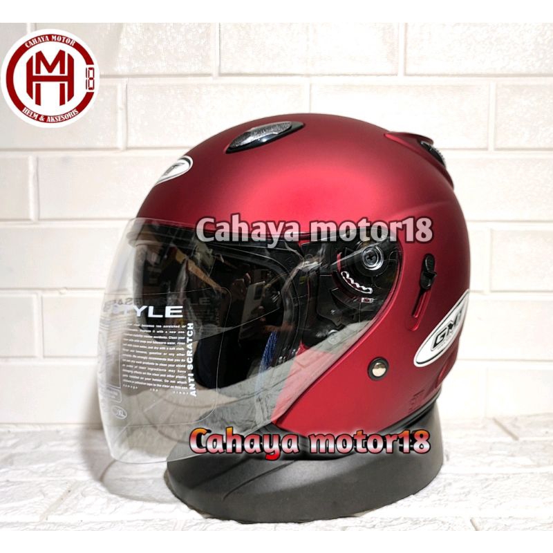 Jual HELM CENTRO DOUBLE VISOR|MODEL INK CENTRO|MERK GMT|HALF FACE ...