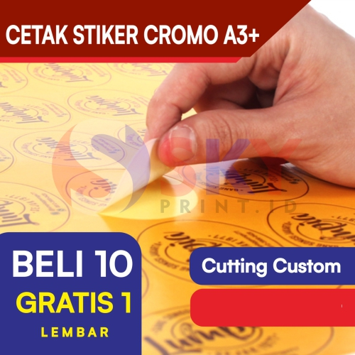 Jual CETAK STIKER Label CHROMO MURAH A3+ / Sudah Termasuk Print and Cut ...