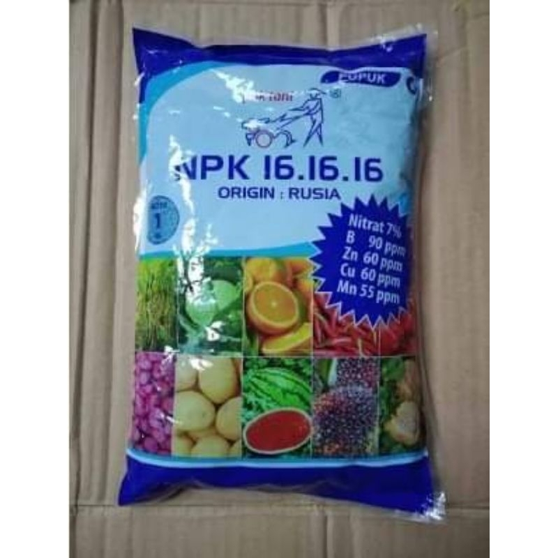 Jual Pupuk NPK Pak Tani 16 16 16 Kemasan 1kg Original Pabrik | Shopee ...