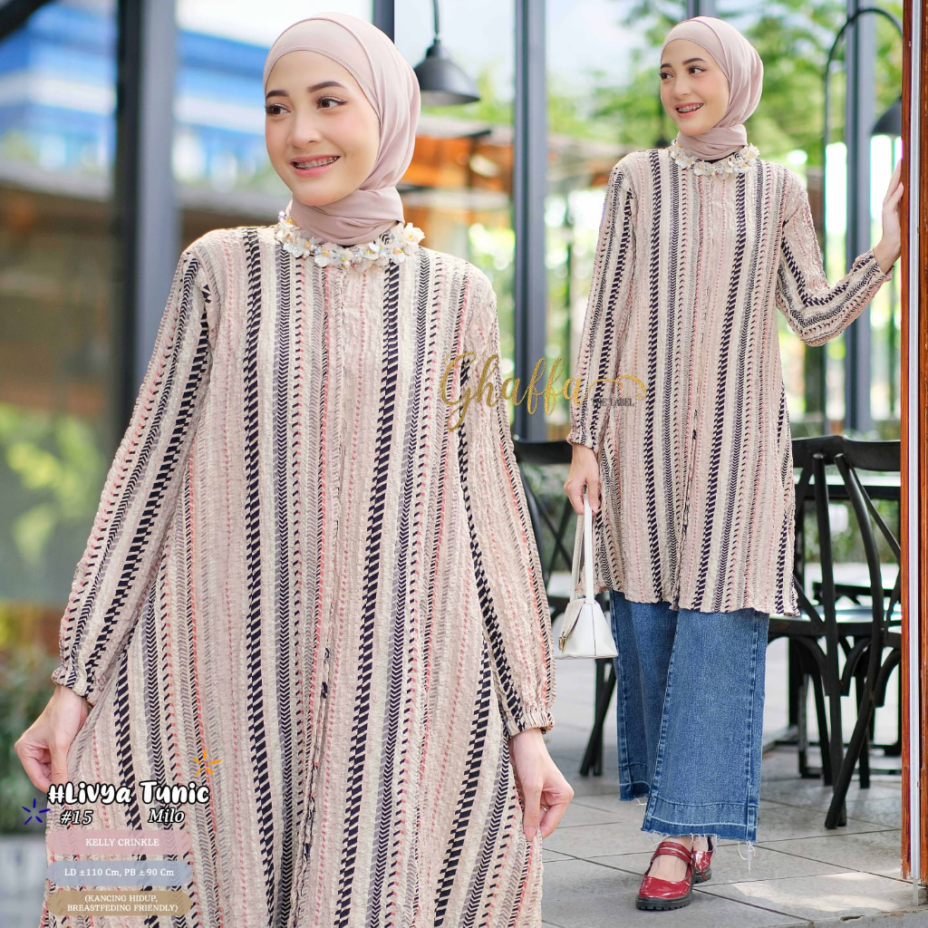 Jual Ghaffa The Label Livya Tunic / Baju Atasan Tunik Jumbo Kelly ...