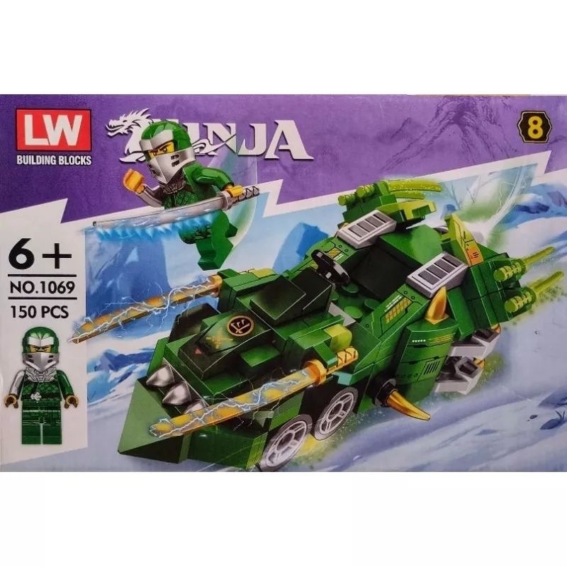 Jual mainan ninjago dragon naga ninja motor senjata lengkap action ...