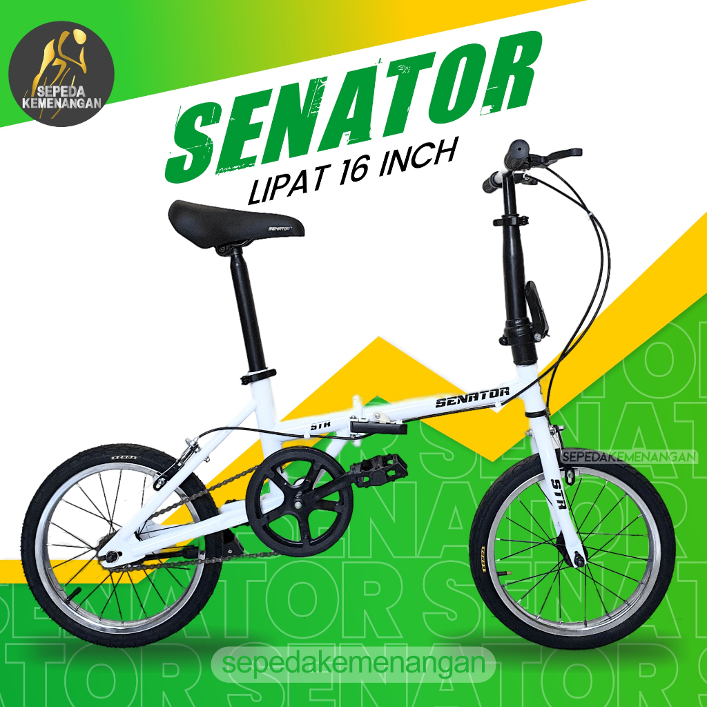 Jual SEPEDA LIPAT FOLDING BIKE SENATOR UKURAN 16 INCH | Shopee Indonesia