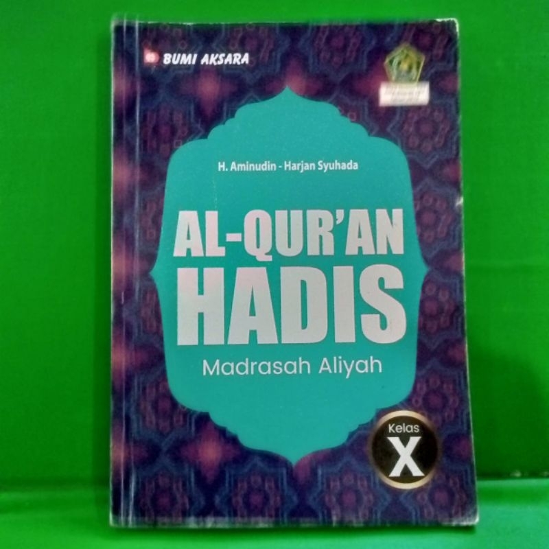 Jual Buku al quran hadis untuk MA/madrasah aliyah kelas 1 X 10 kurikulum 2013 bumi aksara ...