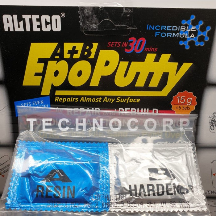 Jual LEM EPO PUTTY ALTECO / EPOPUTTY LEM PORTING MESIN GASKET 15G KECIL ...