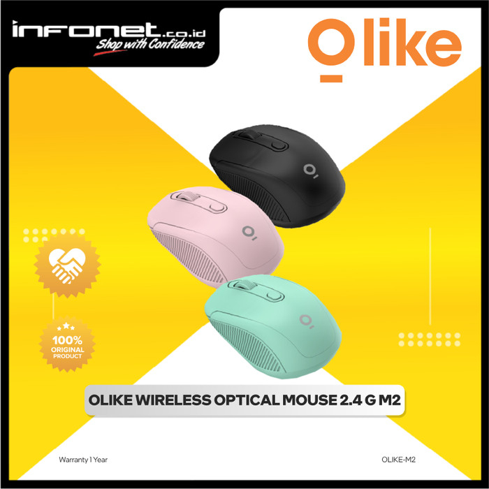 Jual OLIKE WIRELESS OPTICAL MOUSE 2.4 G M2 | Shopee Indonesia