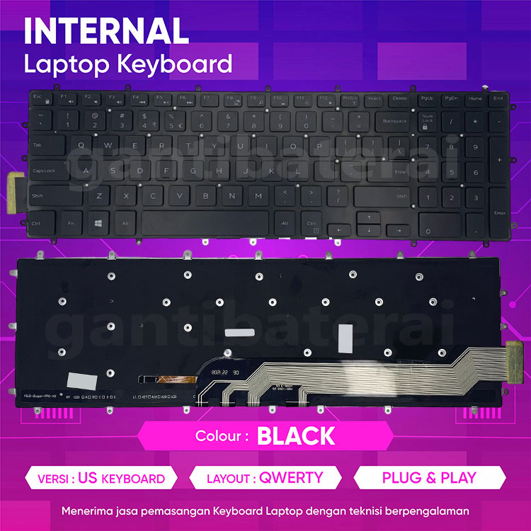 Jual Keyboard Dell Inspiron 15-5565 15-5567 P66F 15-5570 P75F 15-5575 ...