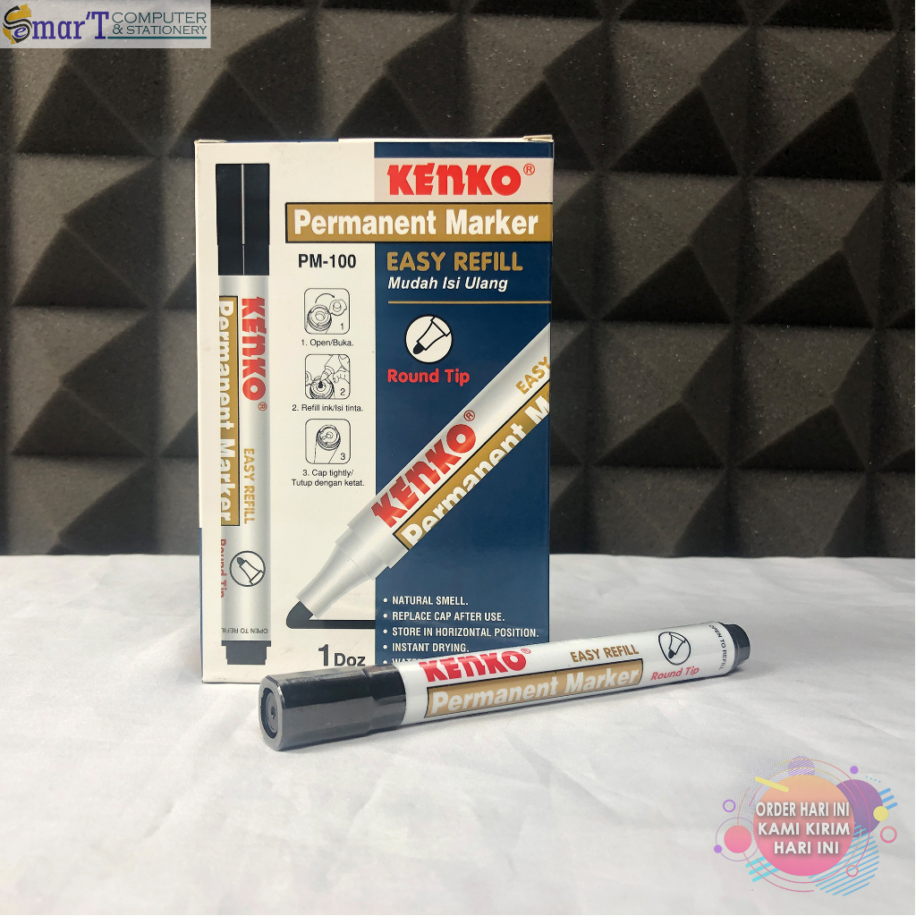 Jual Spidol Permanen / Permanent Marker Murah Warna Hitam | Shopee ...