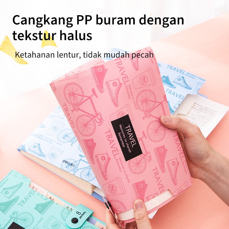 Jual Deli Expanding File / Map Folder Dokumen A4 8 Pocket Lucu Dengan Tab Index 5737 | Shopee ...