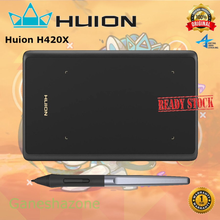 Jual HUION Drawing Tablet H420X | Shopee Indonesia