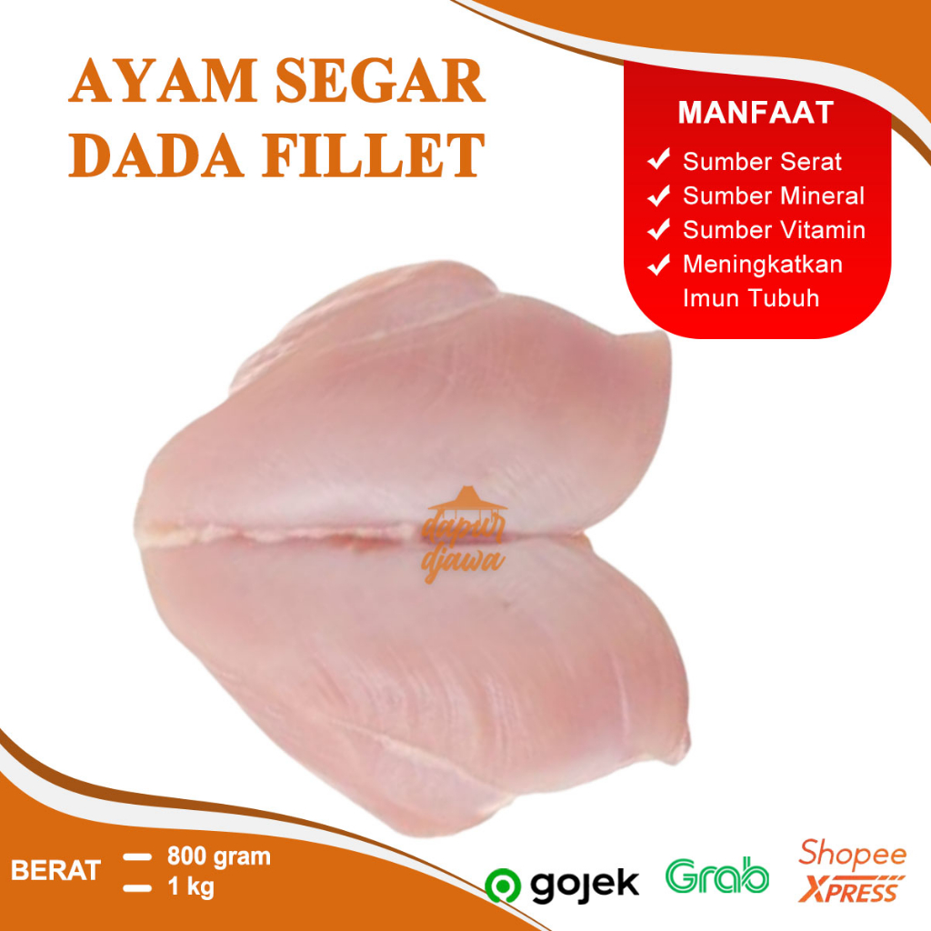 Jual AYAM DADA FILLET POTONG SEGAR FROZEN POTONGAN UTUH PAHA PENTUNG ...