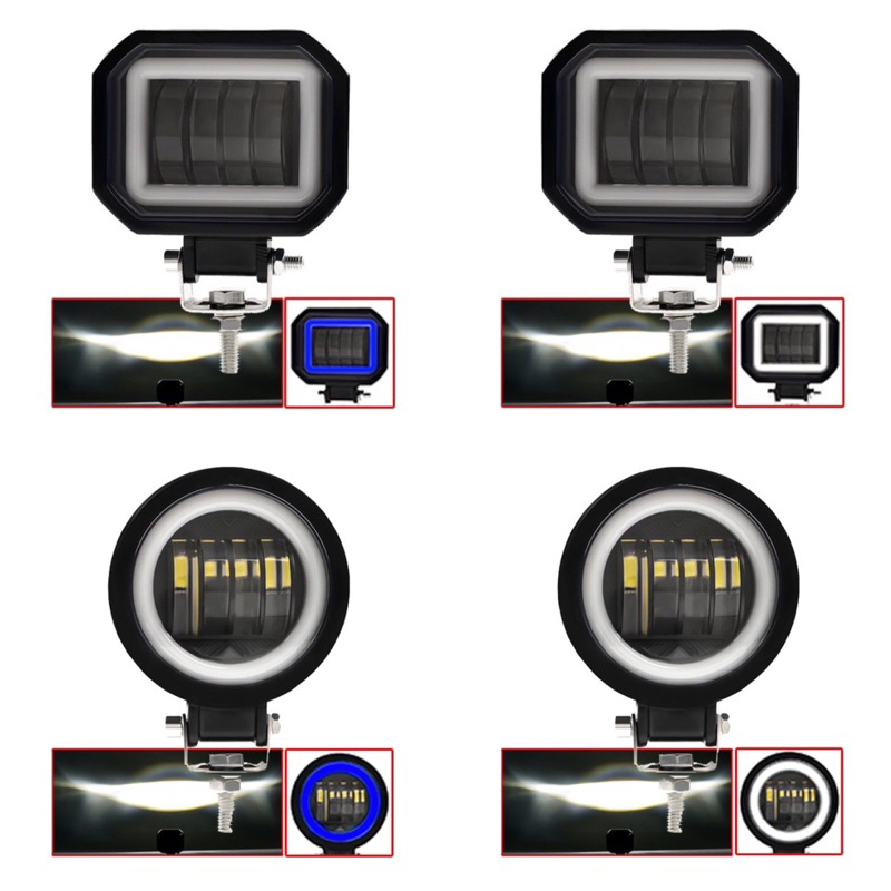 Jual COD LAMPU TEMBAK K40 4 MATA 40 WATT BULAT K40 BULAT LAMP 4 MATA ...