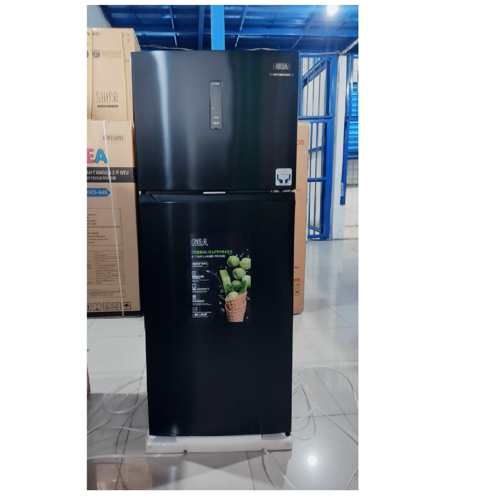 Jual GEA Kulkas G2HD 448 Black Inox 448L 2 Pintu G2HD448 Inverter No ...