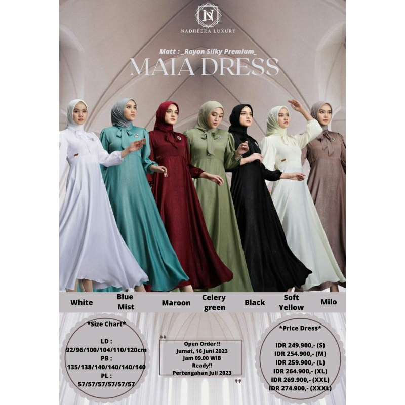 Jual MAIA Dress by Nadheera Luxury Terbaru PO | Shopee Indonesia