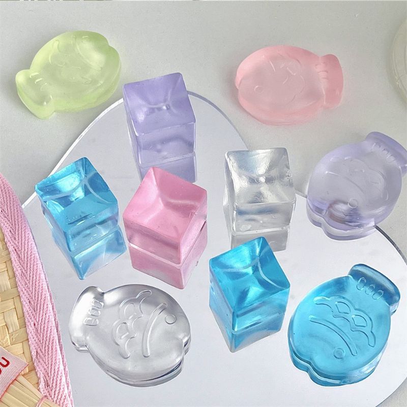 Jual Squishy Mini Jelly Ice Block Squishy Es Batu Transparan Mochi ...