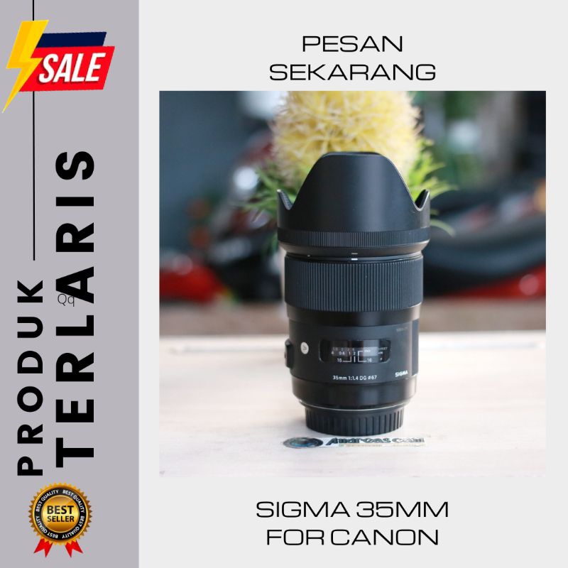 Jual LENSA SIGMA 35mm F1.4 ART DG HSM LENSA FIX 35MM MULUS FOR CANON ...
