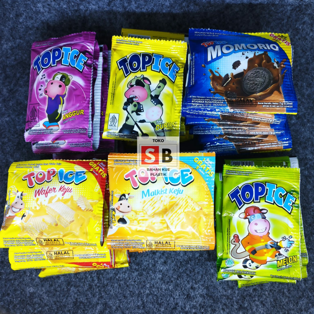 Jual TOP ICE RENCENG 10 SACHET/ TOP ICE VARIAN RASA ANGGUR/DURIAN ...