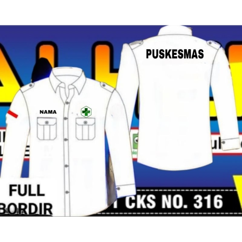 Jual kemeja Puskesmas baju Puskesmas seragam puskesmas Kemeja kerja puskesmas pakaian dinas ...