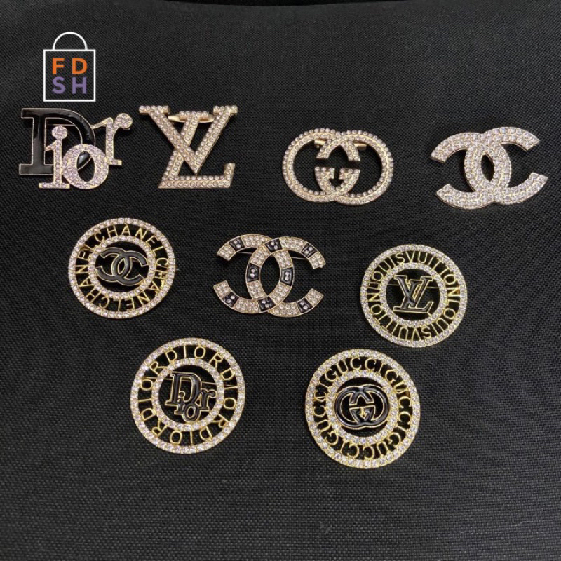 Jual Bros jarum bros hijab chaanel diyor lv dan gucy aksesoris pin ...