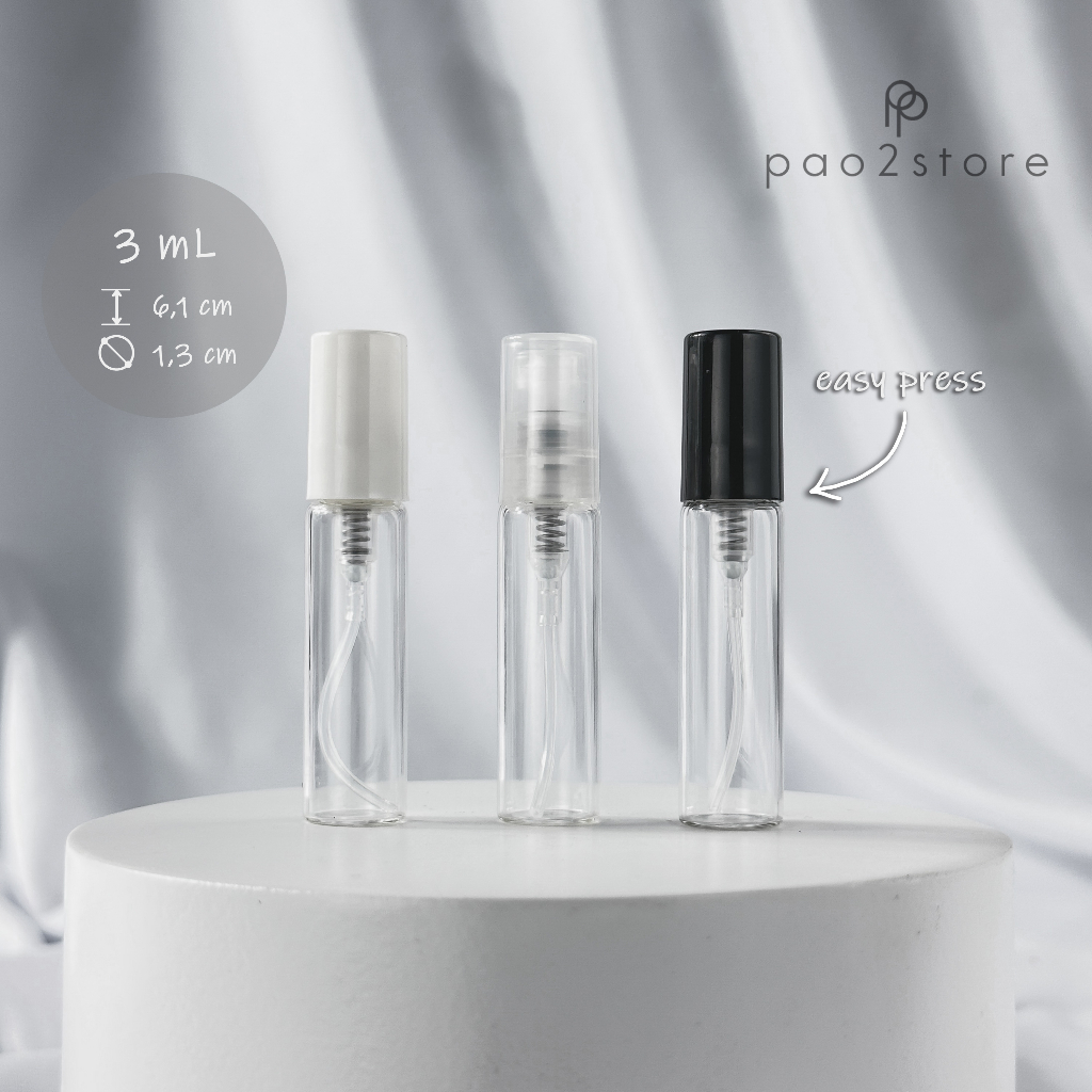 Jual Botol Vial Spray 3ml Kaca - Model Easy / Semi Press Tangan ...