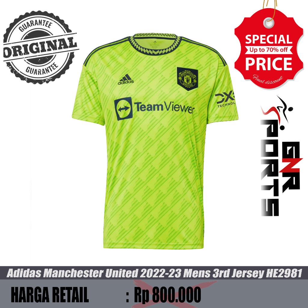 Jual Adidas Manchester United 2022-23 Mens 3rd Stadium Jersey HE2981 ...