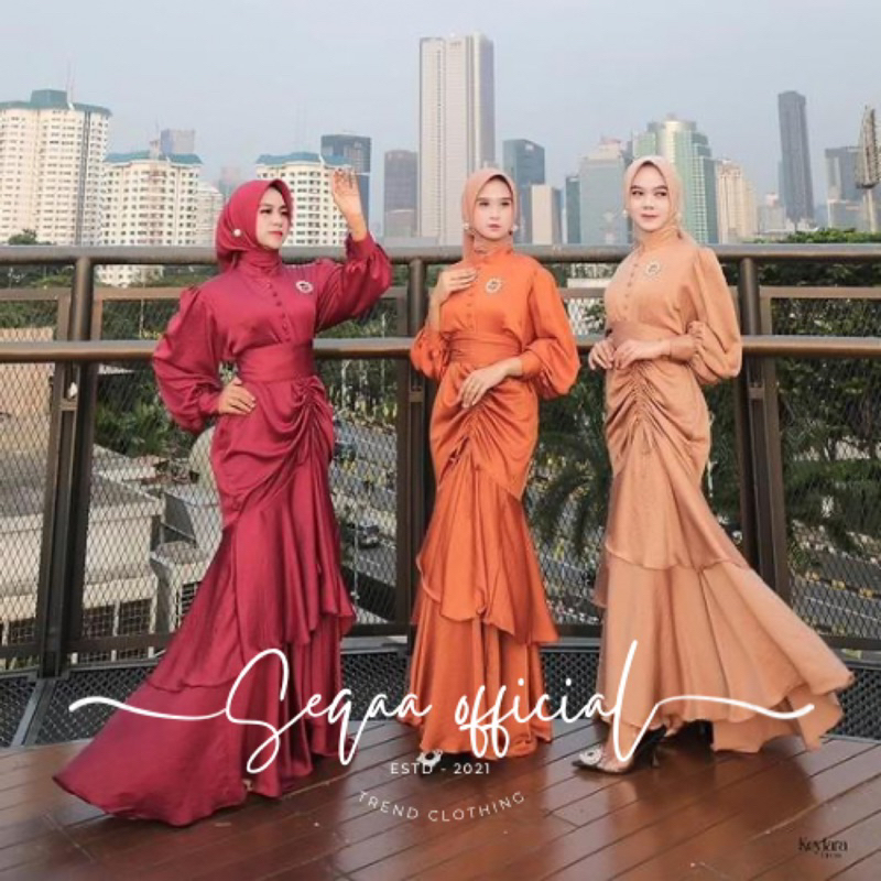 Jual KEYLARA DRESS kondangan mewah || Seqaa Official || Dress mermaid ...