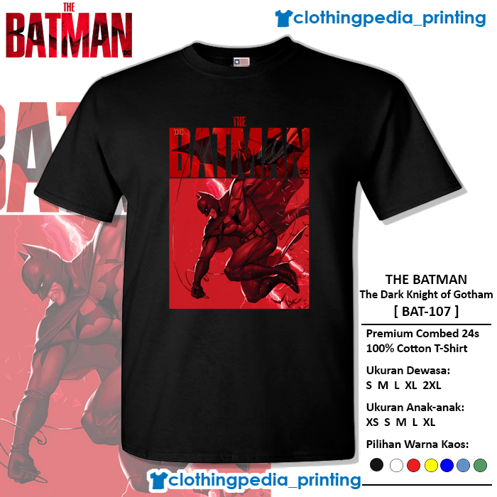 Jual Kaos Baju The Batman Dark Knight of Gotham DC Comics Superhero T ...