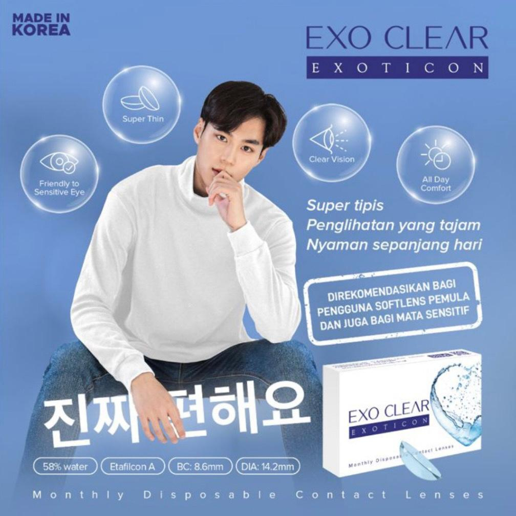 Jual Softlens X2 EXO CLEAR 14,2 MM Bulanan Minus (-0,50 S/D -10,00) By ...