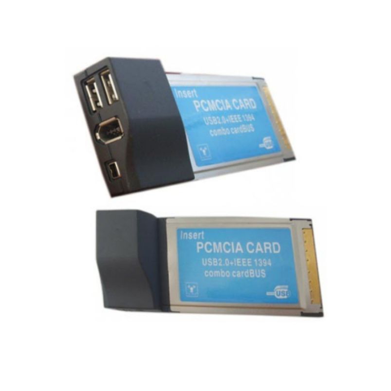 Jual PCMCIA USB 2.0 2port + Firewire 1394 Combo Cardbus 54mm IEEE 1394 ...