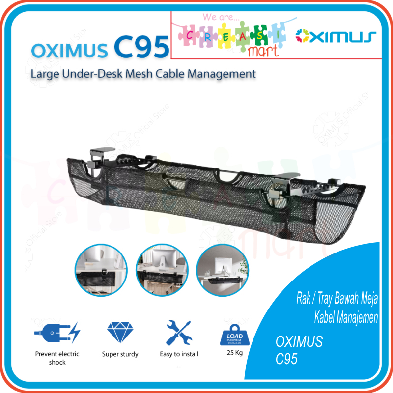 Jual Kabel Manajemen Bawah Meja Kapasitas Besar Rak / Tray Oximus C90 & C95 100% Original ...