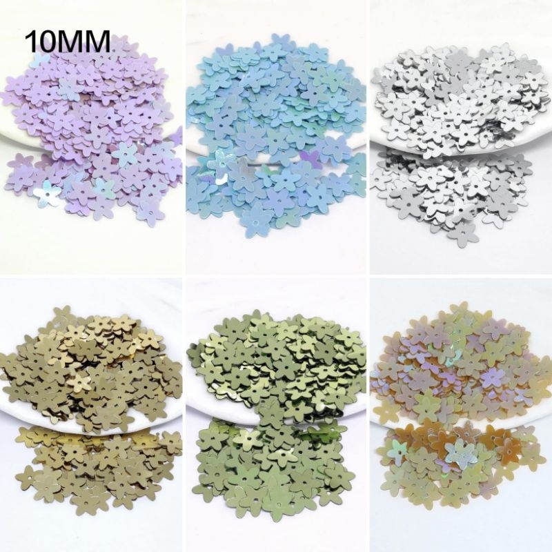 Jual PAYET (DATAR) MANIK SEQUIN RAMBOCI BUNGA SAKURA 10MM | Shopee ...