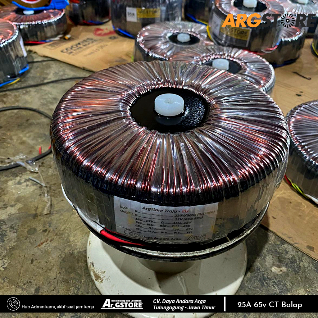 Jual Trafo toroid donat 25A 65V CT (murni) Spesifikasi Balap | Shopee Indonesia
