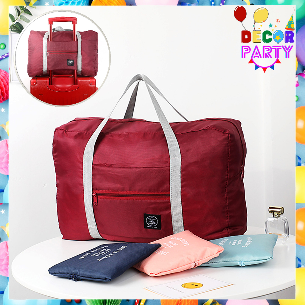 Jual DP Tas Travel Lipat Motif Besar Tas Koper Lipat Jinjing Polos ...