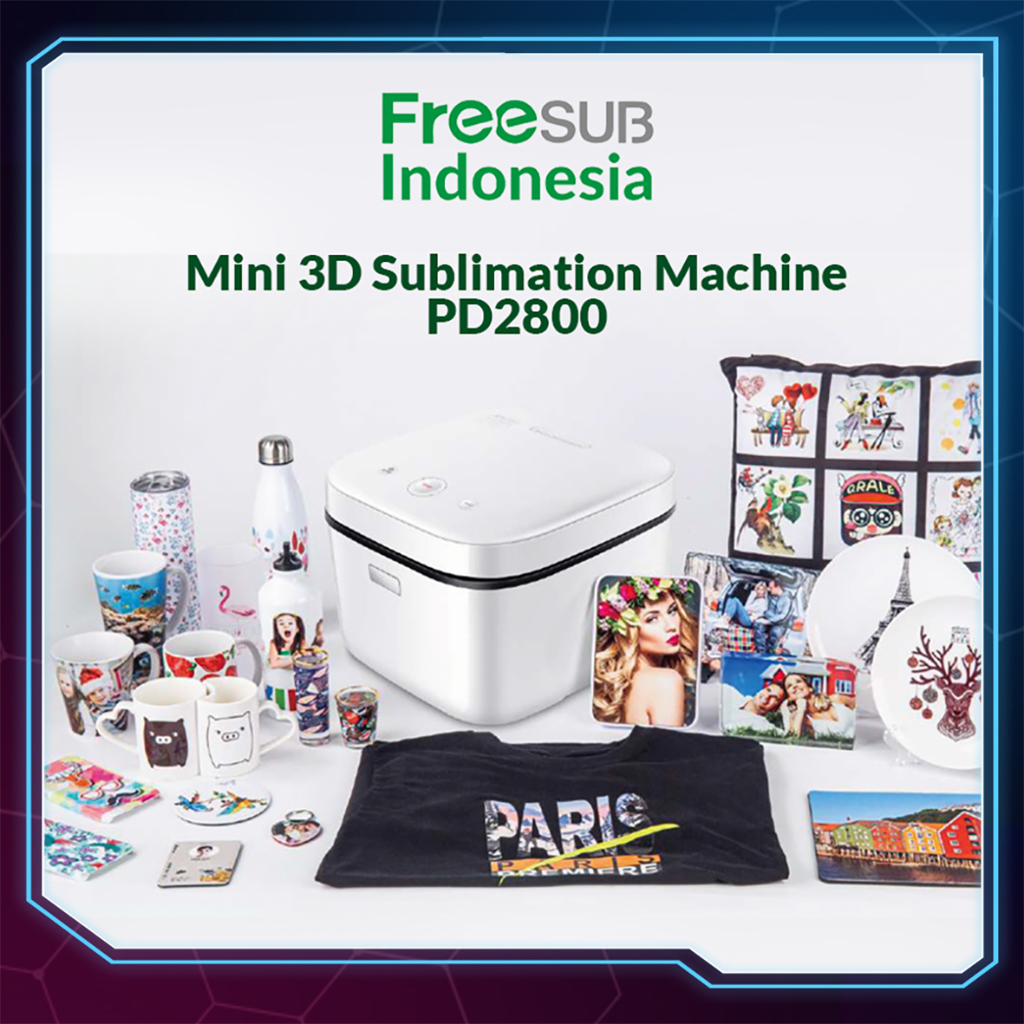 Jual FREESUB - Mini 3D Sublimation Machine PD2800 (Mesin Press Sablon ...