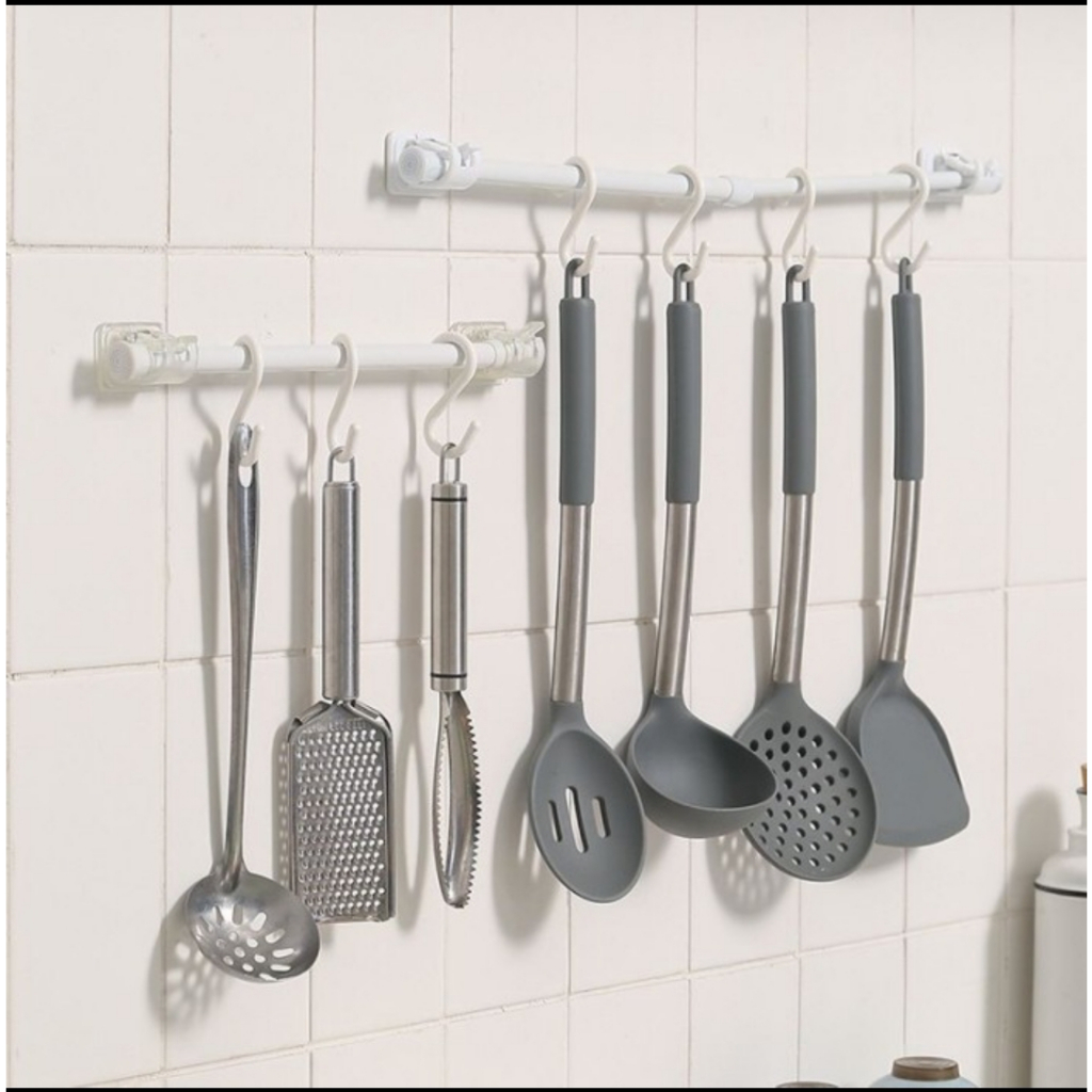 Jual Tempelan Hook kait besi/ Hook transparan/Bracket tiang/Hook desain ...