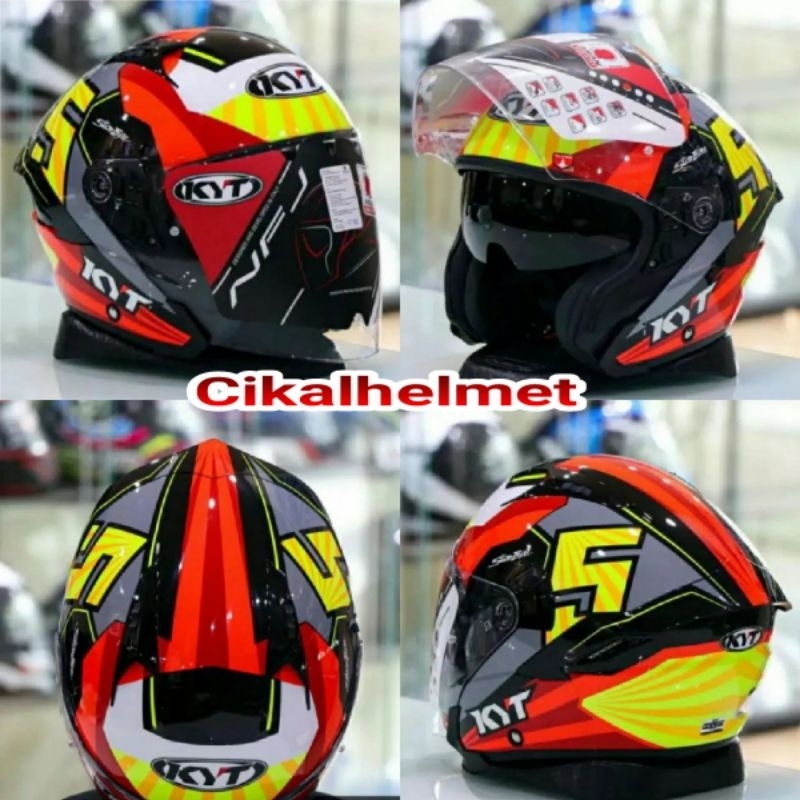 Jual HELM KYT NFJ MOTIF JAUME MASIA GP EDITION 2019 KYT NFJ JAUME ...