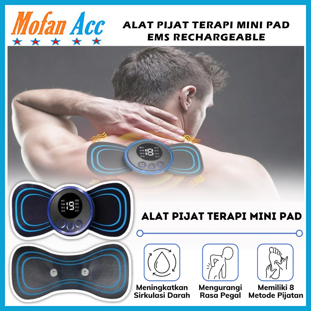 Jual Alat Pijat Terapi Mini Pad EMS /Massager Stick Patch / Relaksasi ...