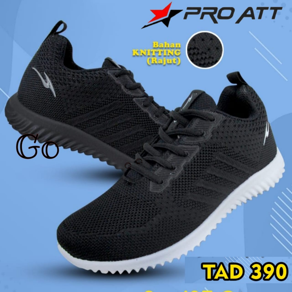 Jual gos PRO ATT Sepatu RAJUT sekolah hitam Sepatu PRO ATT TUM 790 & TAD 390 Sepatu sneakers ...