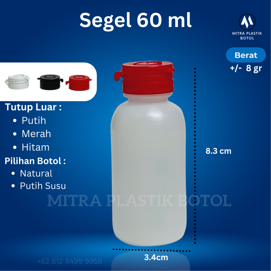 Jual Botol Segel 60 ml Botol Essen Esen 60ml Transparan Botol Vanili 60 ...