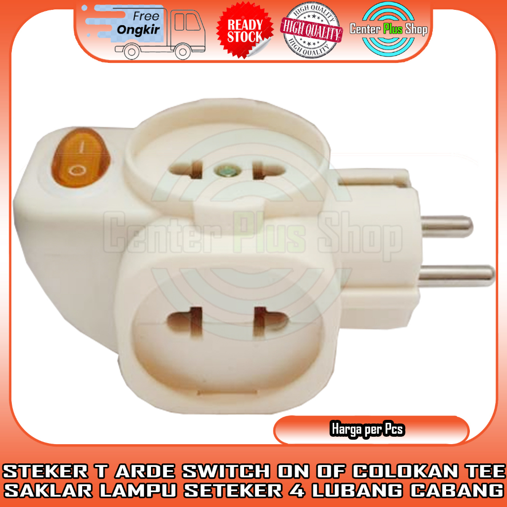 Jual STEKER T 4 ARAH SAKLAR NEON COLOKAN CABANG BRIGHT G BG 6814S ...