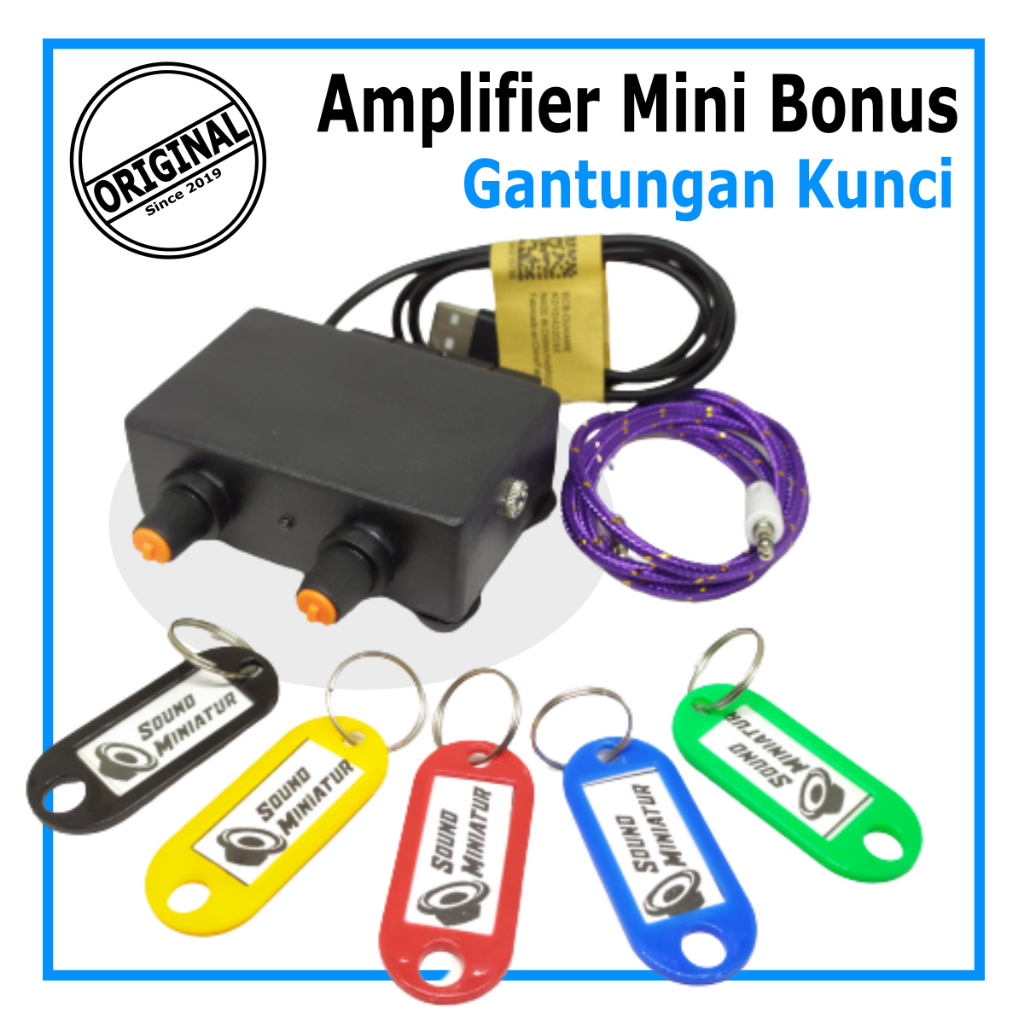 Jual Ampli Mini Power Amplifier Sound Miniatur Komplit Kabel Aux Siap ...