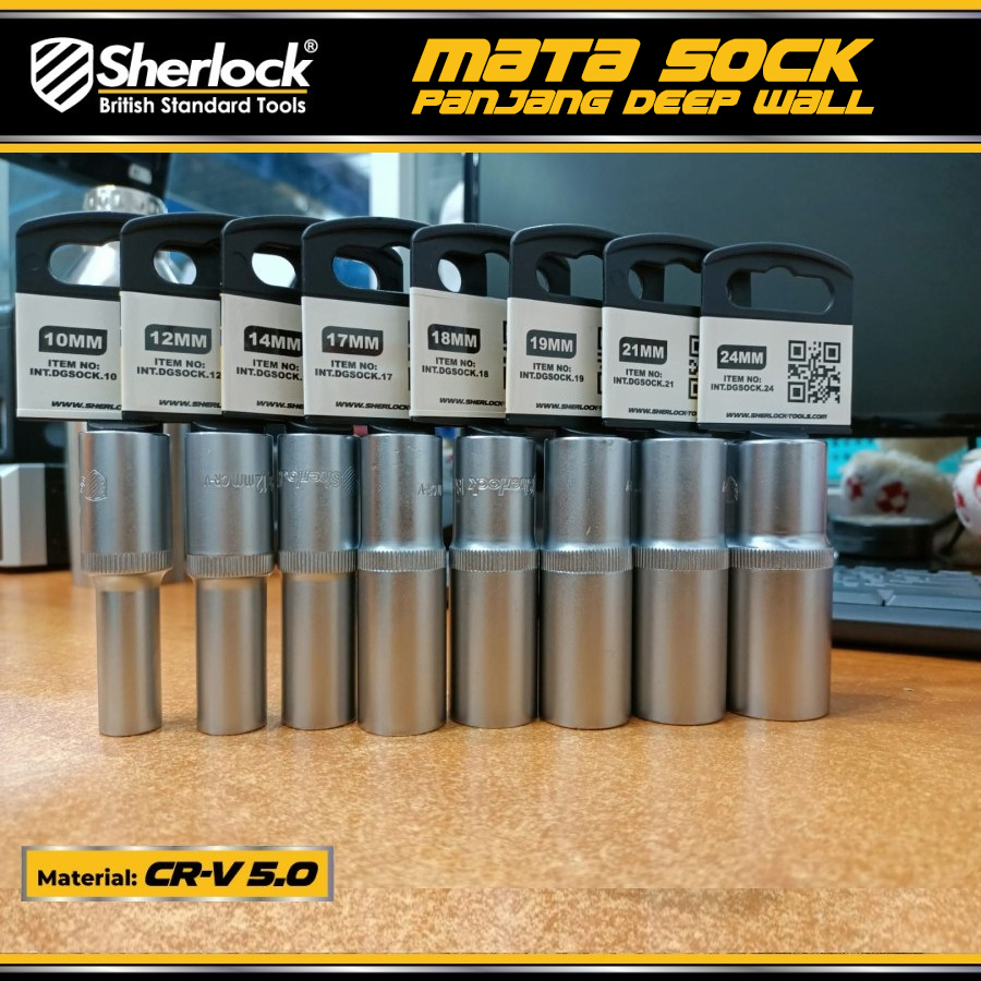 Jual Kunci Shock 8 - 24 mm Sherlock Mata Sok Panjang 1/2" Drive 6 PT ...