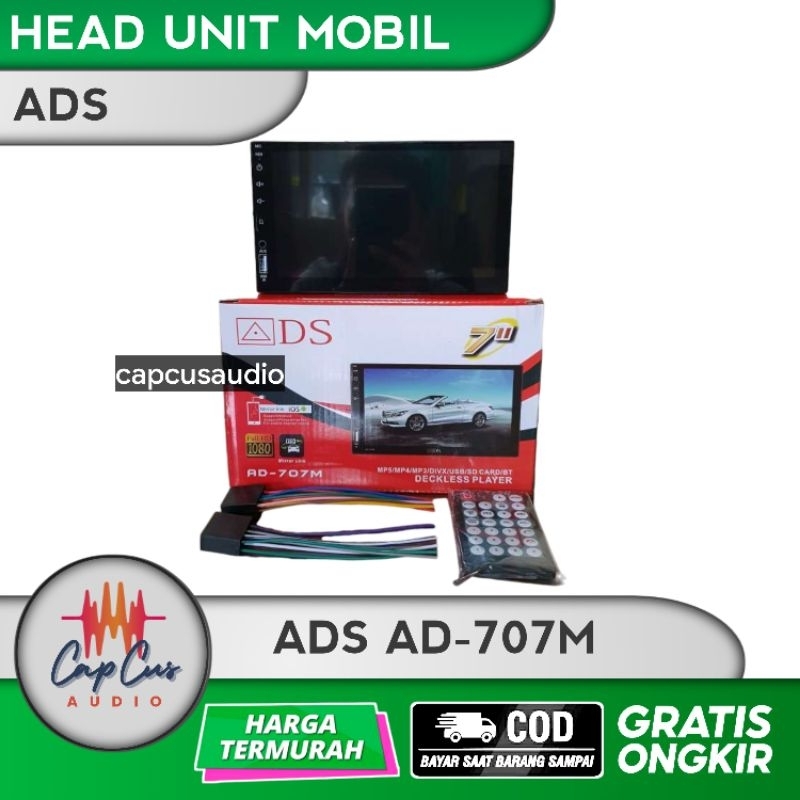 Jual HEAD UNIT MOBIL 7 INCH ADS AD 707M - HEAD UNIT DECKLESS ADS AD ...