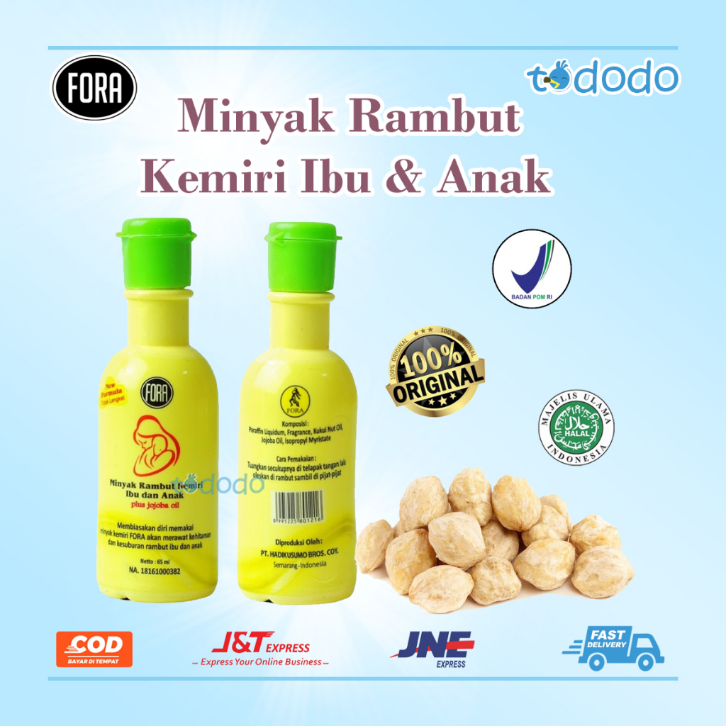 Jual Minyak Kemiri Murni FORA Ibu Dan Anak Plus Jojoba Oil Penyubur ...