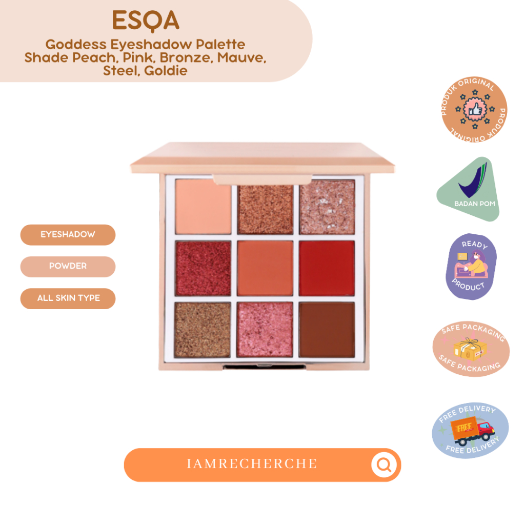 Jual ESQA Goddess Eyeshadow Palette(NEW SHADE STEEL, MAUVE, GOLDIE ...