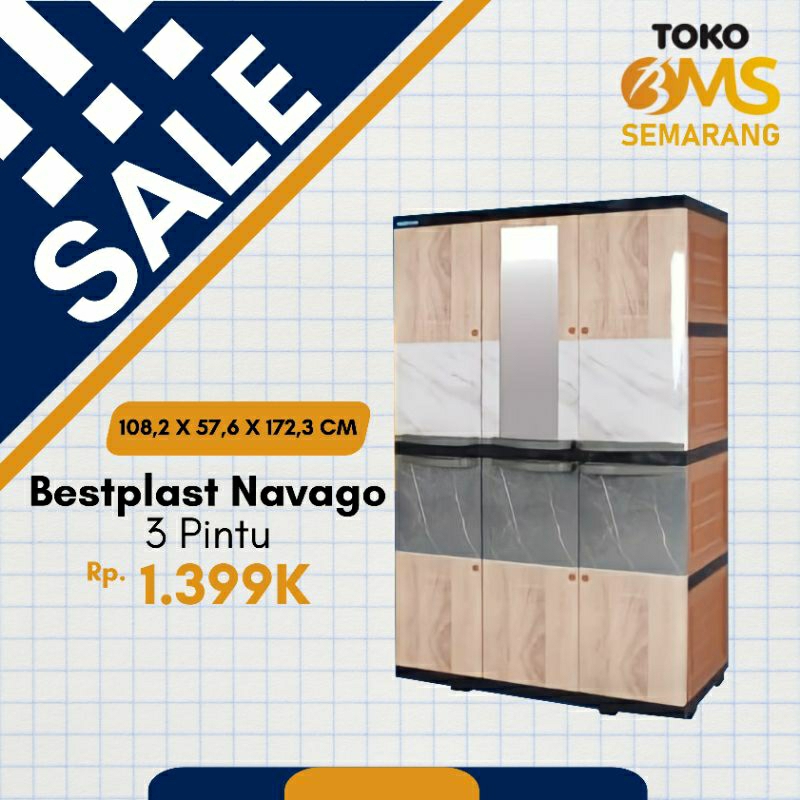 Jual Promo Lemari Plastik Jumbo BMC Bestplast best plast 3 pintu ...