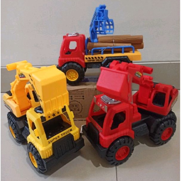 Jual Mainan anak mobil mobilan super truk dump truck excavator | Shopee ...