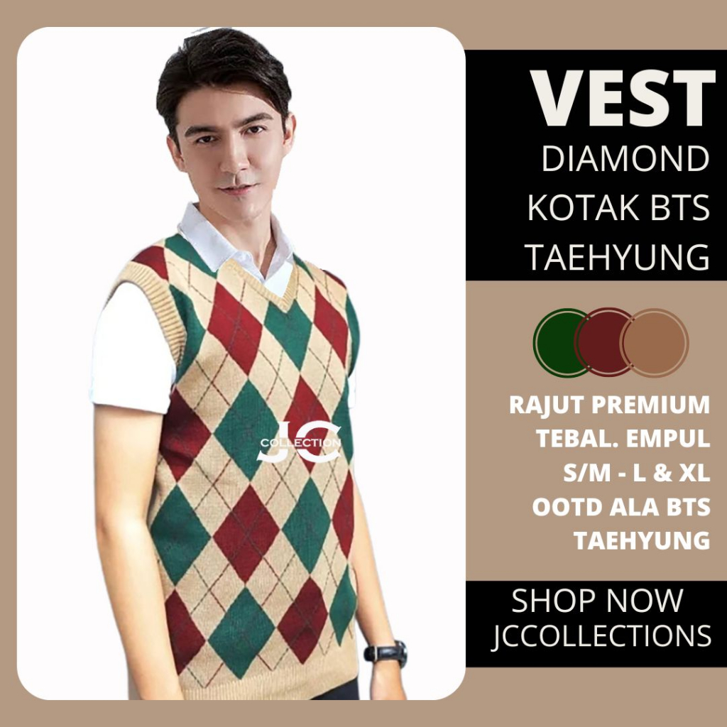 Jual Vest Rajut Premium Sido Import / Knit Vest Vneck Rompi Rajut ...