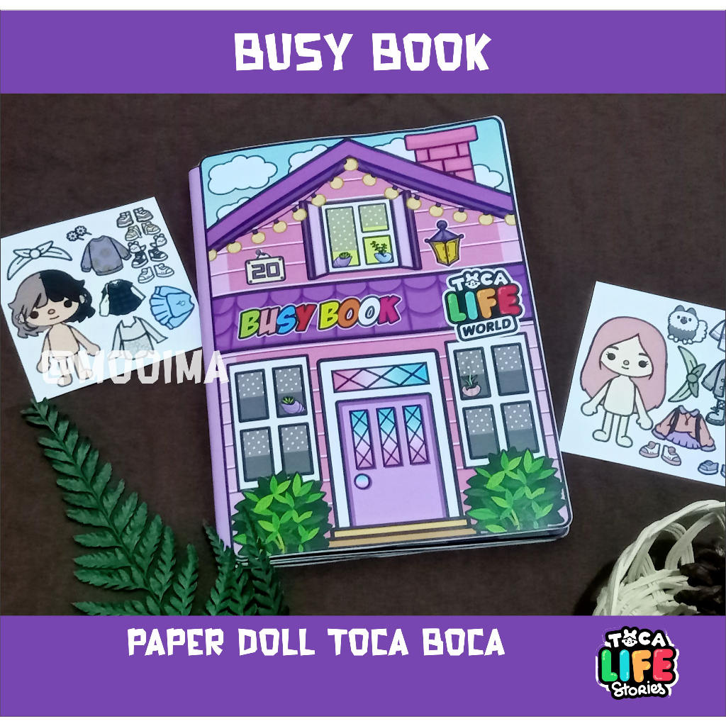 Jual Quiet book toca boca toka boka activity book sticker cutting ...