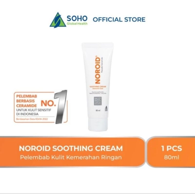 Jual Noroid Soothing Cream Pelembab Kulit Kemerahan Ringan 80ml ...